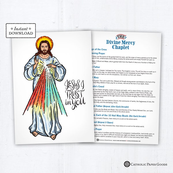 Catholic Jesus Divine Mercy - Etsy