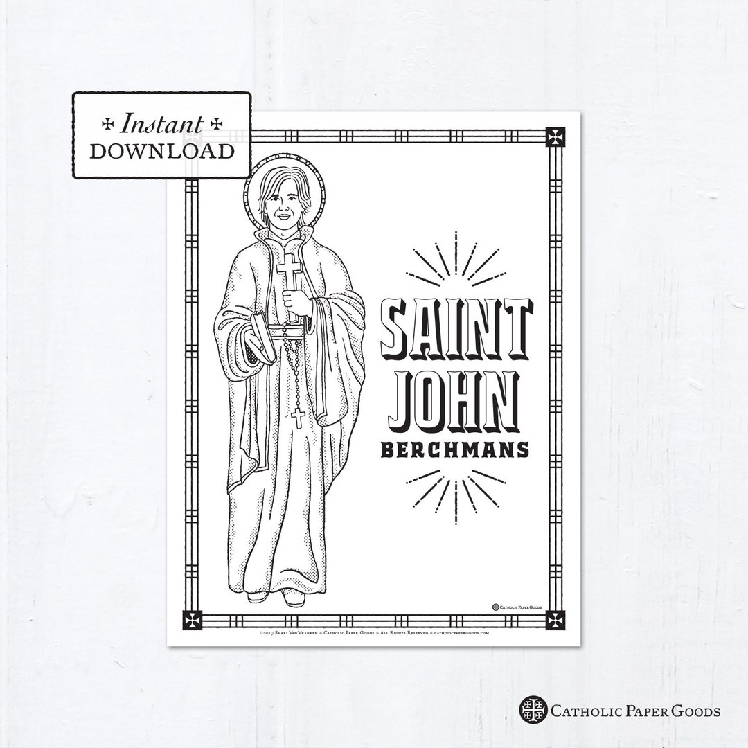 Catholic Coloring Page - Saint John Berchmans - Catholic Saints ...