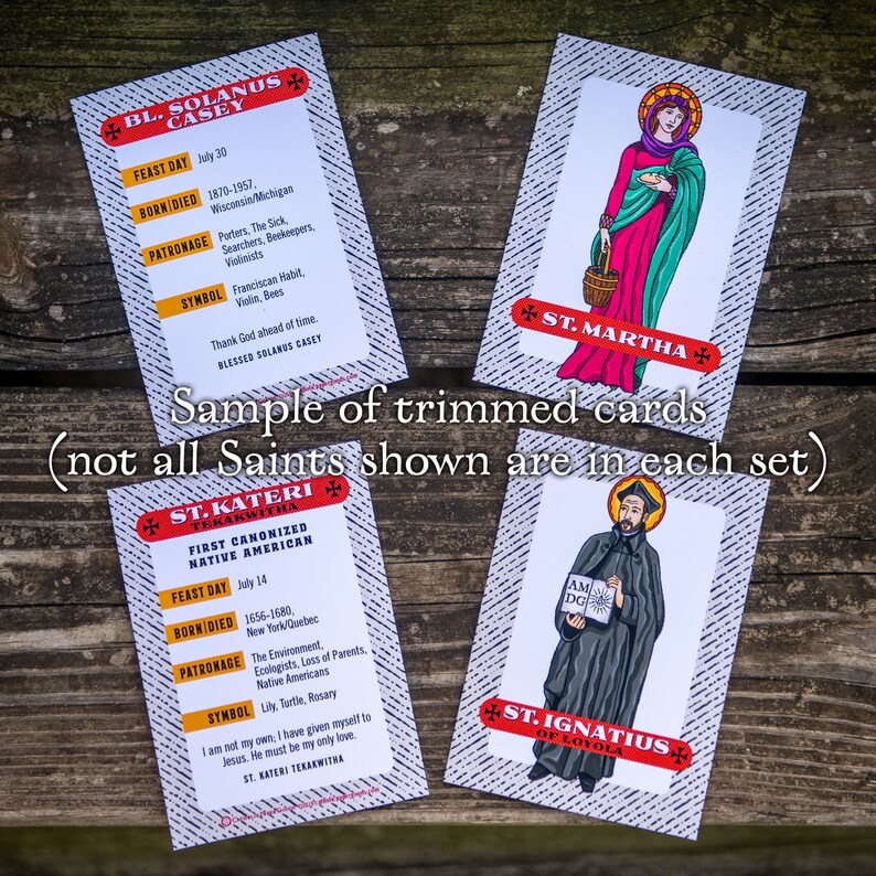 Catholic Saint Trading Cards: July Set #2 + Coloring Pages (printable ...