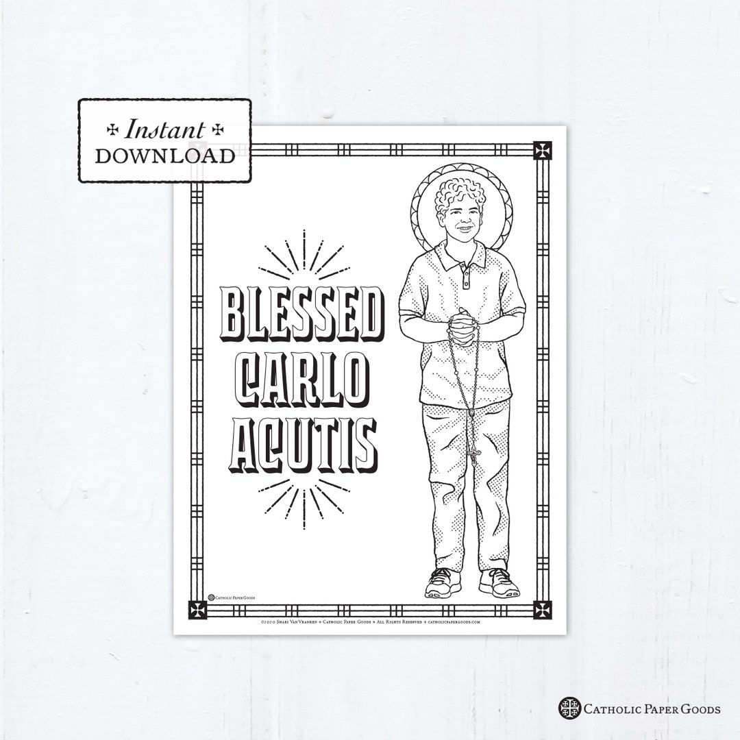 Catholic Coloring Page - Blessed Carlo Acutis - Catholic Saints ...