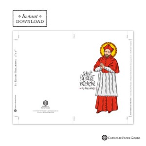 Saint Robert Bellarmine Art Print: Catholic Confirmation Gift (DIY PDF ...