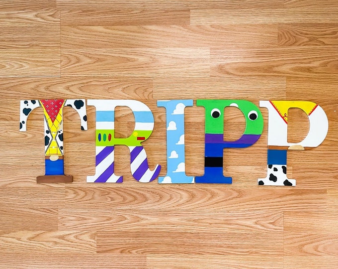 Custom Painted Wooden Letters | Nursery Letters | Kid Room Name Decor ...