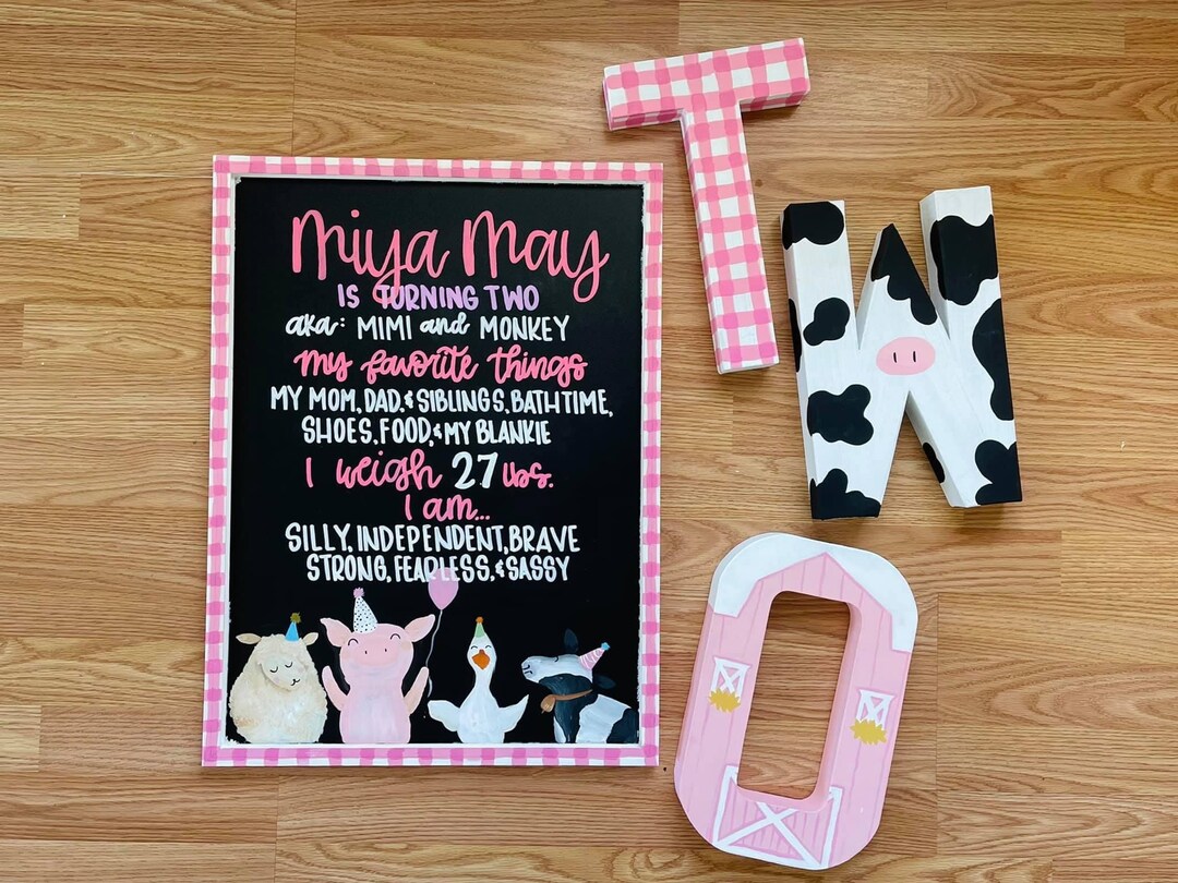 First Birthday Board, Milestone Board, Custom Chalkboard, Baby's First ...