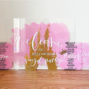 Baby Shower Welcome Sign | Acrylic Welcome Sign | Brushed Back Wedding ...