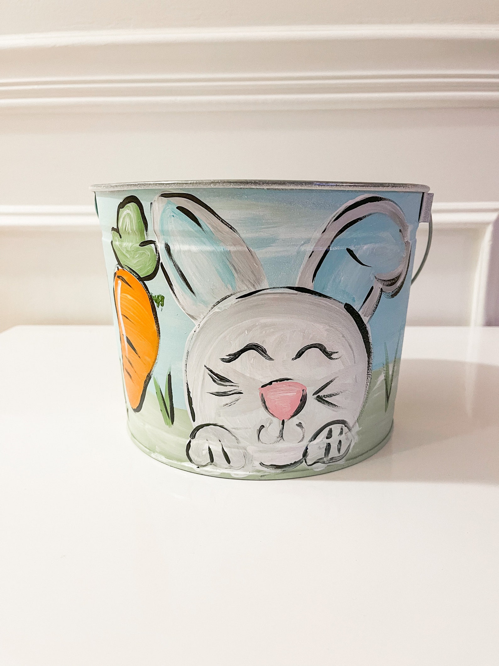 Painted Easter Bucket | Personalized Easter Basket | Easter Bucket ...