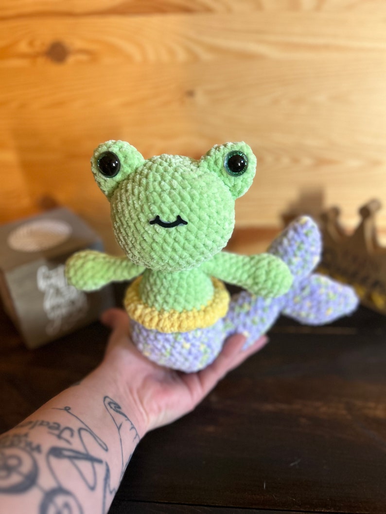 Merfrog - Frog Mermaid - Frog Mermaid Plushie - Plushie - Crochet Frog ...