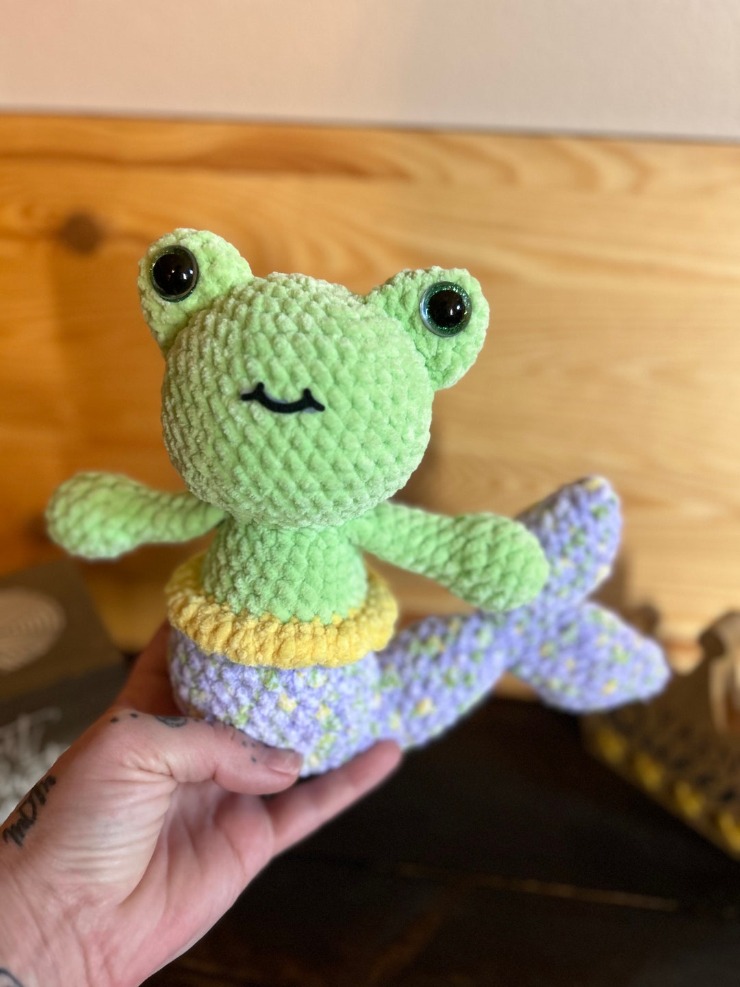 Merfrog - Frog Mermaid - Frog Mermaid Plushie - Plushie - Crochet Frog ...