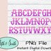 Glitter Ombre Font Letters Digital Instant Download Sublimation PNG ...