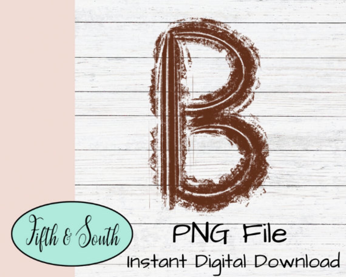 Digital Grunge Mud Font Letters Instant Download Sublimation PNG ...