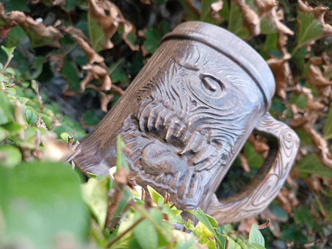 Wooden Beer Mug Mimic, Dnd Tankard, Fantasy Beerstein, Rpg Accessories ...