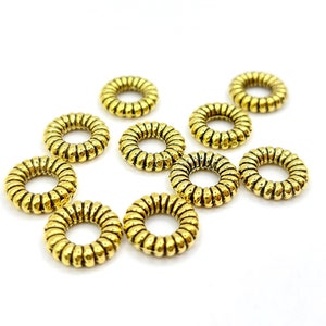 Loc Beads 4mm Hole Antique Gold Pewter 10 Pc Set, Loc Jewelry ...