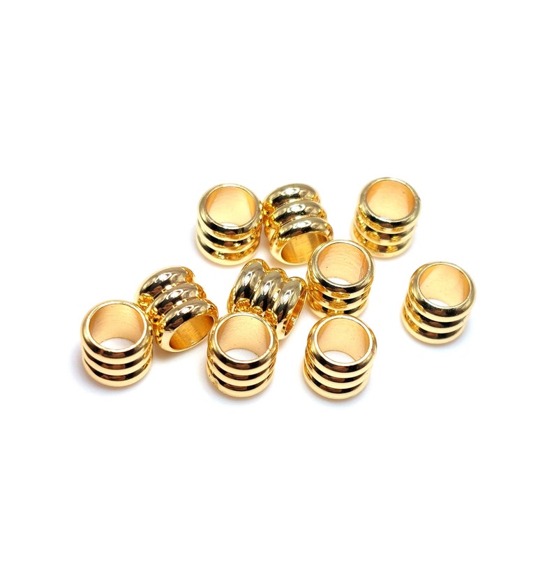 10 Golden Brass Loc Beads: Sisterlocks/braid/beard Jewelry (3 or 4mm ...