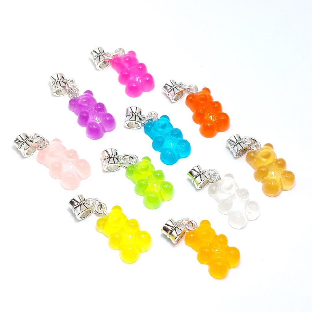 Glow in the Dark Resin Gummy Bear Loc Jewelry Cuff 4mm/5.5mm 1 Pc, Loc ...