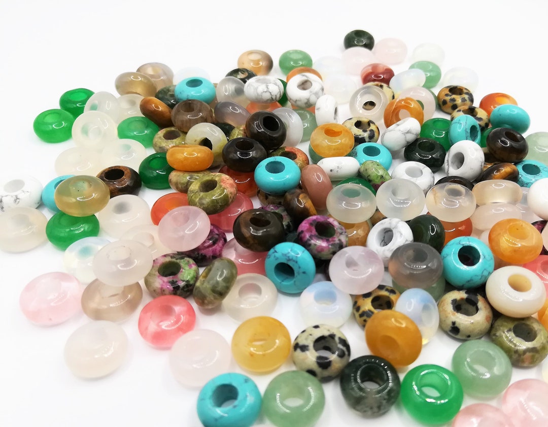 Gemstone Loc Beads 4mm Assorted 6 Pc Set, Dread Beads, Dreadlock ...