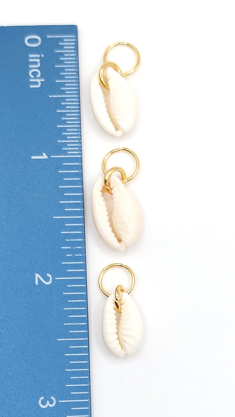 12 Small Cowrie Shell 8mm Hair Rings: Gold Plated Braid Jewelry for ...