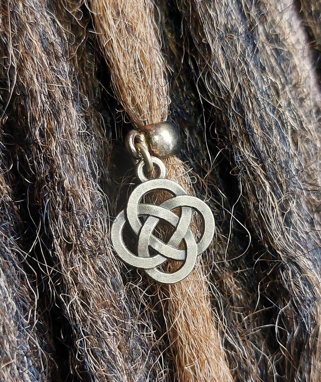 Antique Bronze Celtic Knot Loc Cuff 5mm | Small Dreadlock Braid Jewelry ...