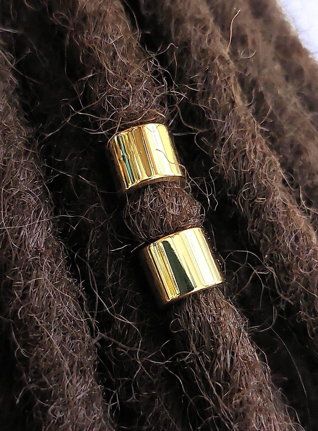 Gold Stainless Steel Loc Beads 6.5mm Hole: Wide Dreadlock/beard ...