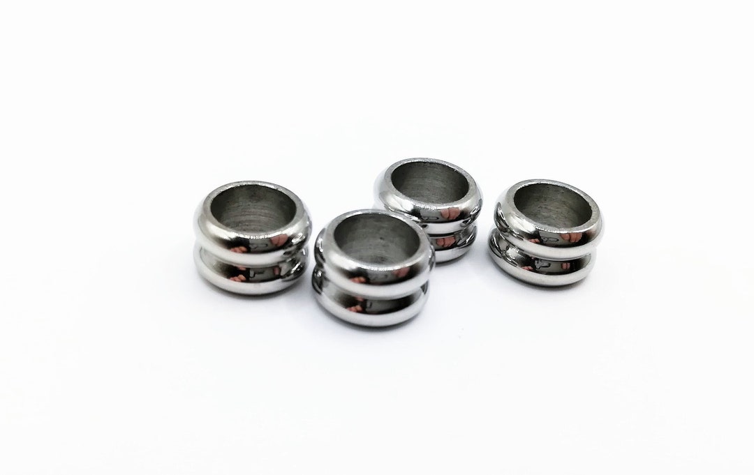 Stainless Steel Loc Beads 6.5mm Hole 4 Pc Set, Dread Beads, Dread ...