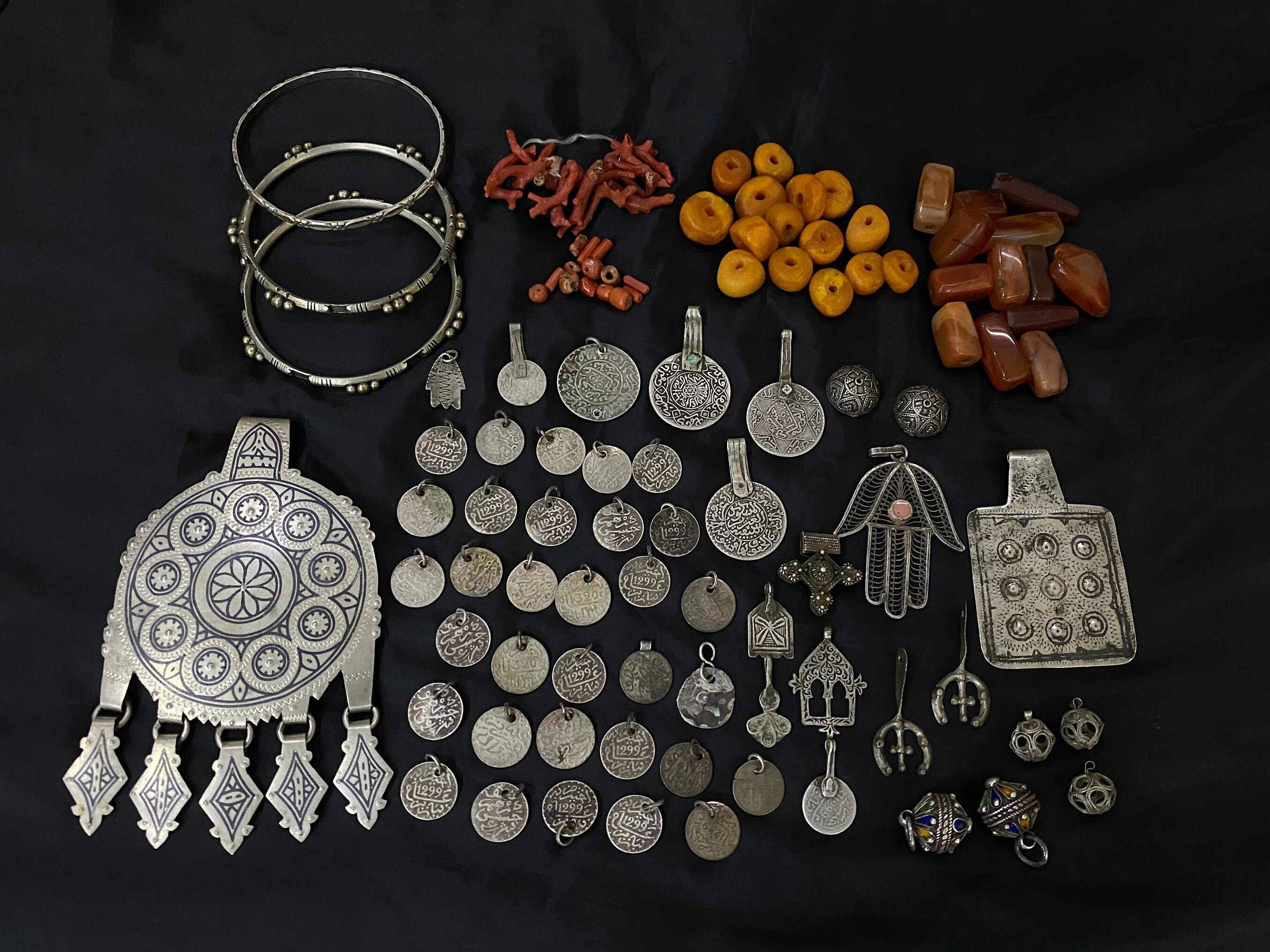 Antique Moroccan Tribal Jewelry Set Berber Coin Pendants - Etsy
