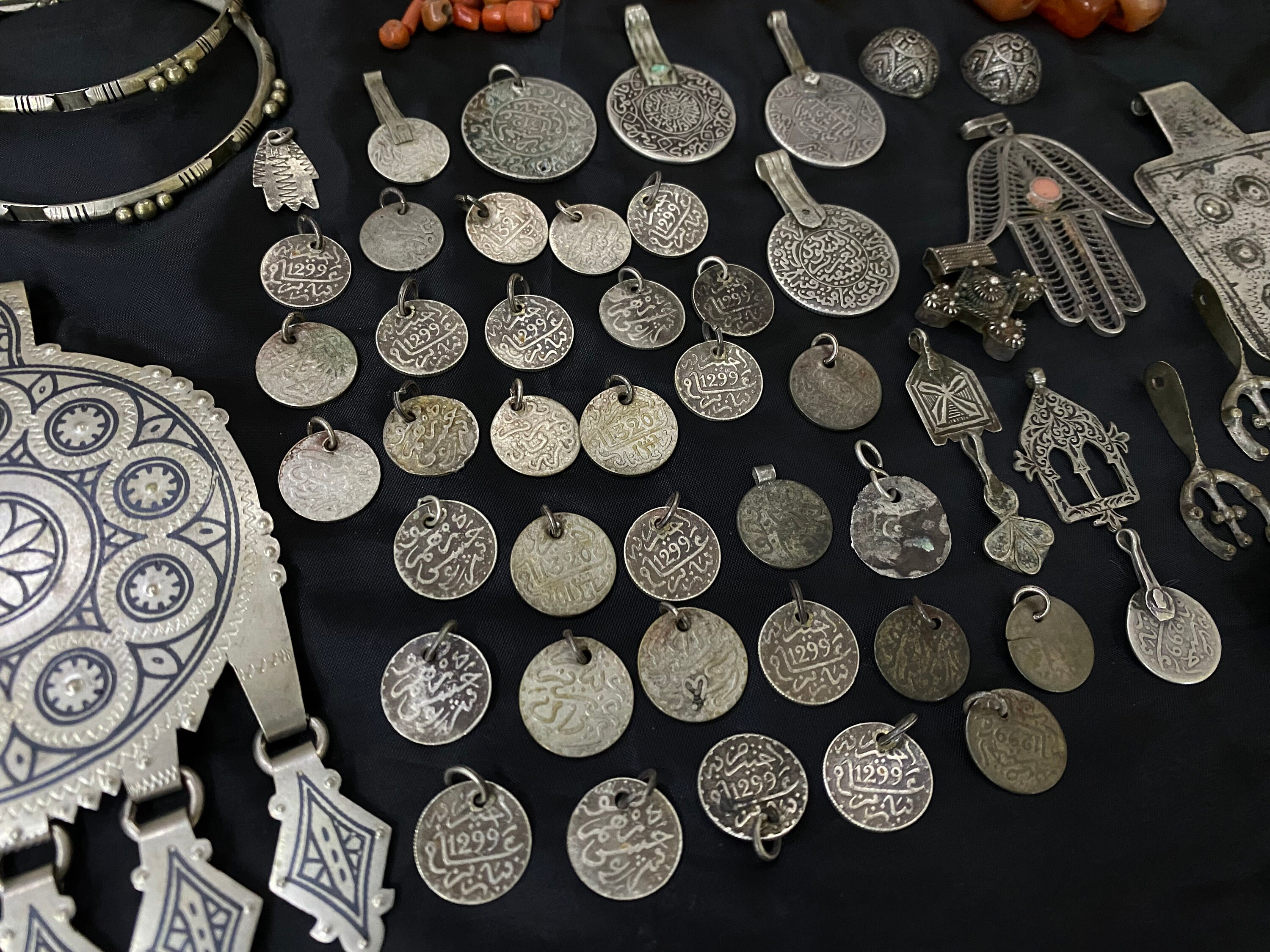 Antique Moroccan Tribal Jewelry Set Berber Coin Pendants - Etsy