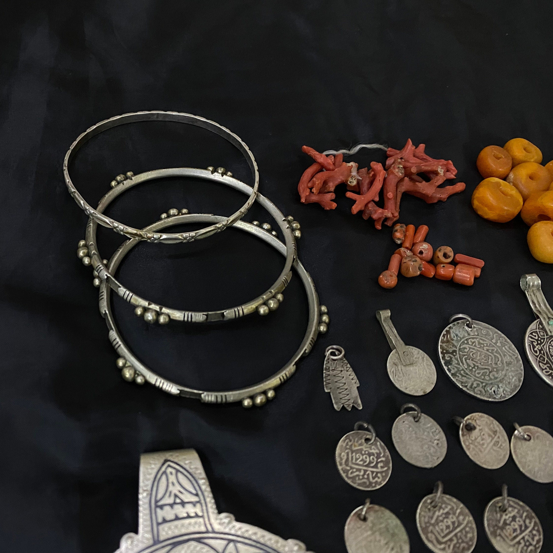 Antique Moroccan Tribal Jewelry Set Berber Coin Pendants - Etsy