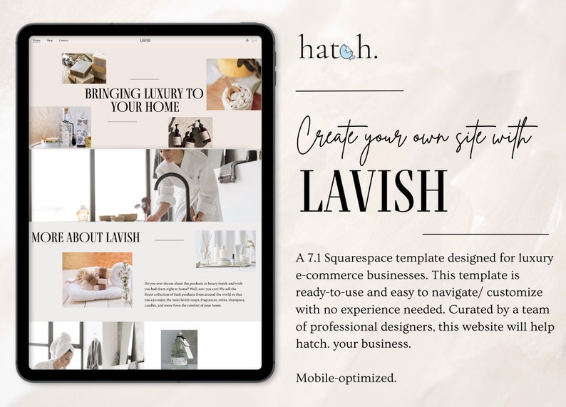 Luxury E-commerce Squarespace Website Template 7.1 - Etsy