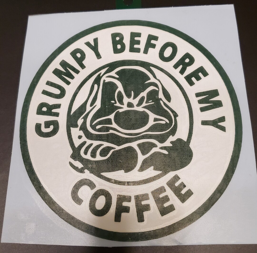 Vinyl car decal Disney Grumpy before my coffee Free - Etsy.de
