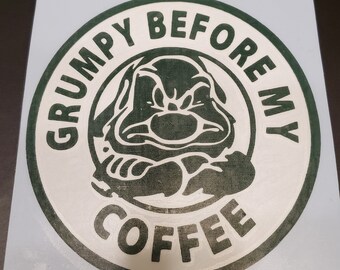 Grumpy Vinyl Decal | Etsy