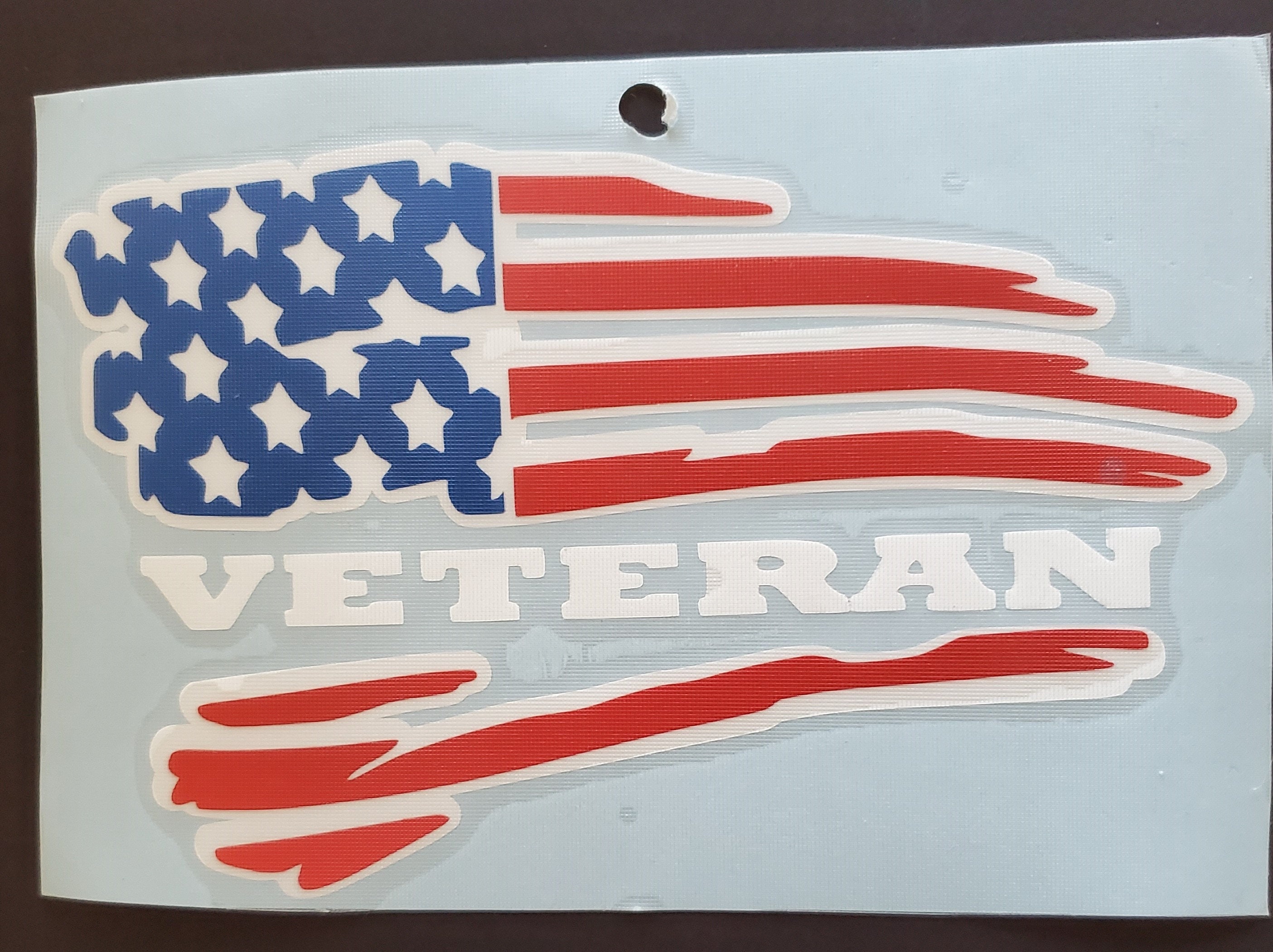 Vinyl decal Flag Veteran Free shipping | Etsy