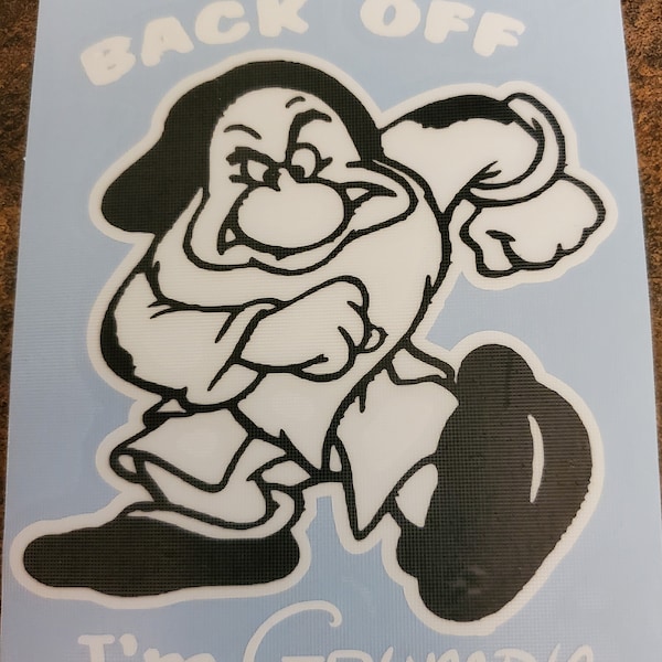 Grumpy Vinyl Decal - Etsy
