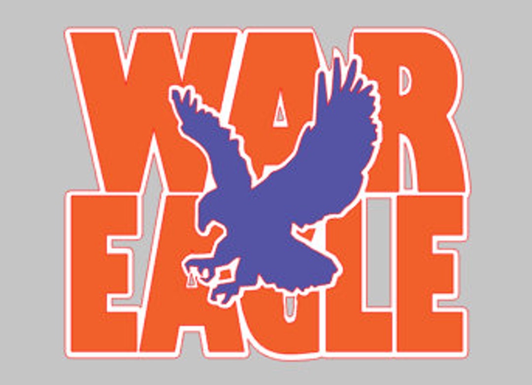 Vinyl Decal Auburn War Eagle Free Shipping - Etsy
