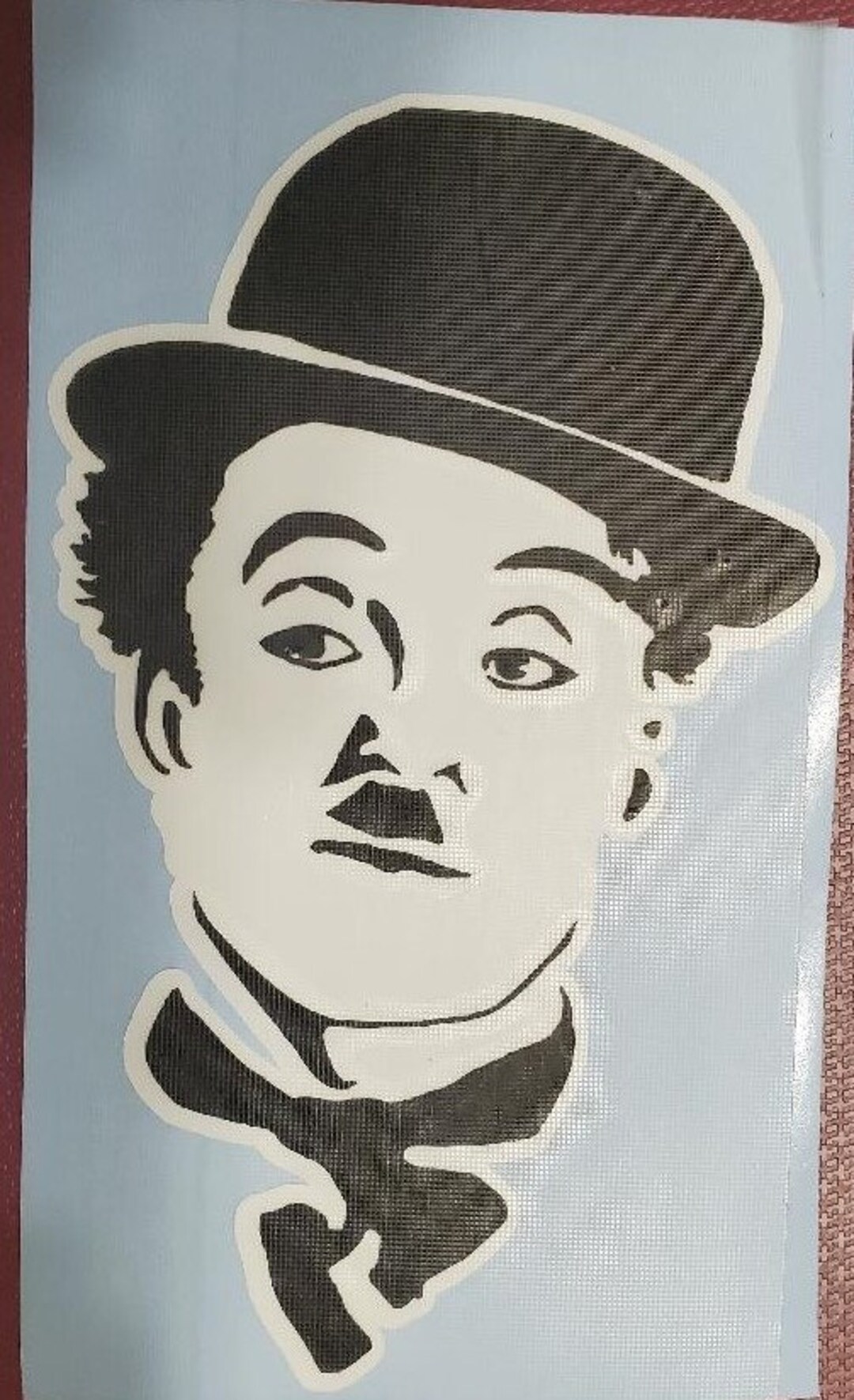 Vinyl Car Decal - Charlie Chaplain, White Background, Perfect for Car ...