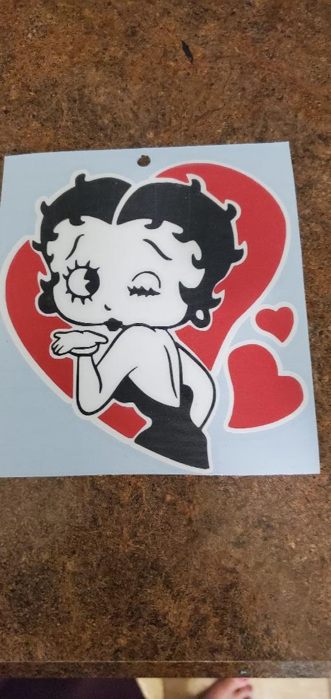 Vinyl Decal - Betty Boop With White Background - Free Shipping - Etsy
