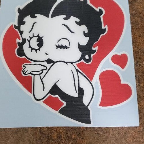 Vinyl Decal Betty Boop With White Background Free Shipping - Etsy