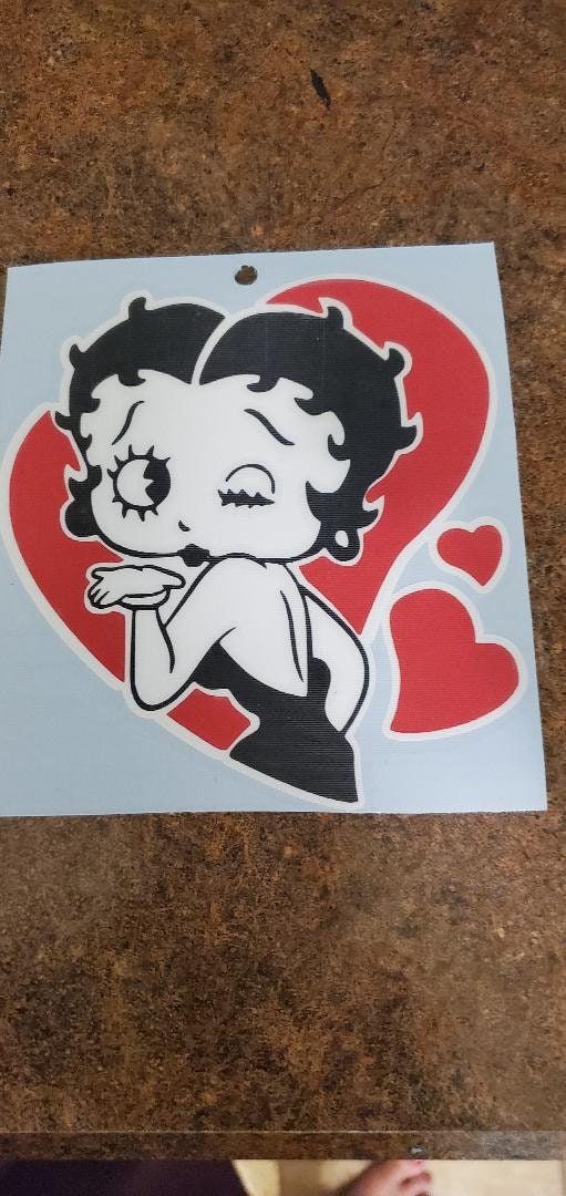 Vinyl Decal Betty Boop With White Background Free Shipping - Etsy