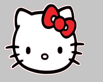 Vinyl Hello Kitty Face Decal Sticker FREE SHIPPING Many Sizes, Colors ...
