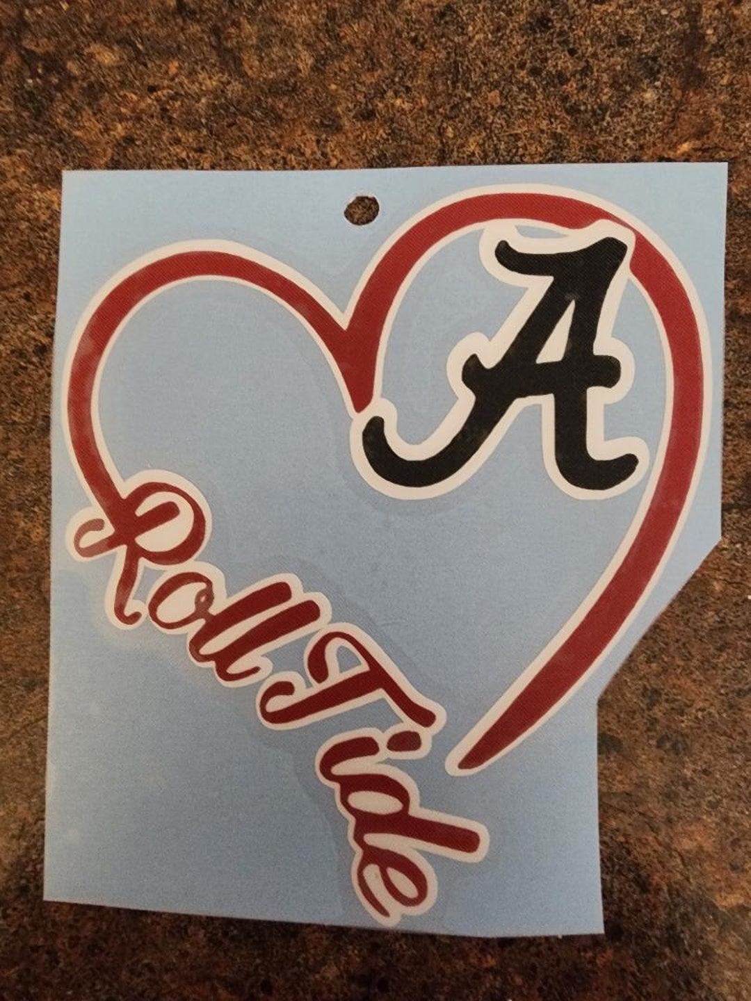 Vinyl Decal Alabama Roll Tide Heart Free Shipping - Etsy