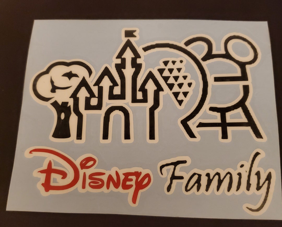 Vinyl Decal - Disney Family - Free Shipping - Etsy