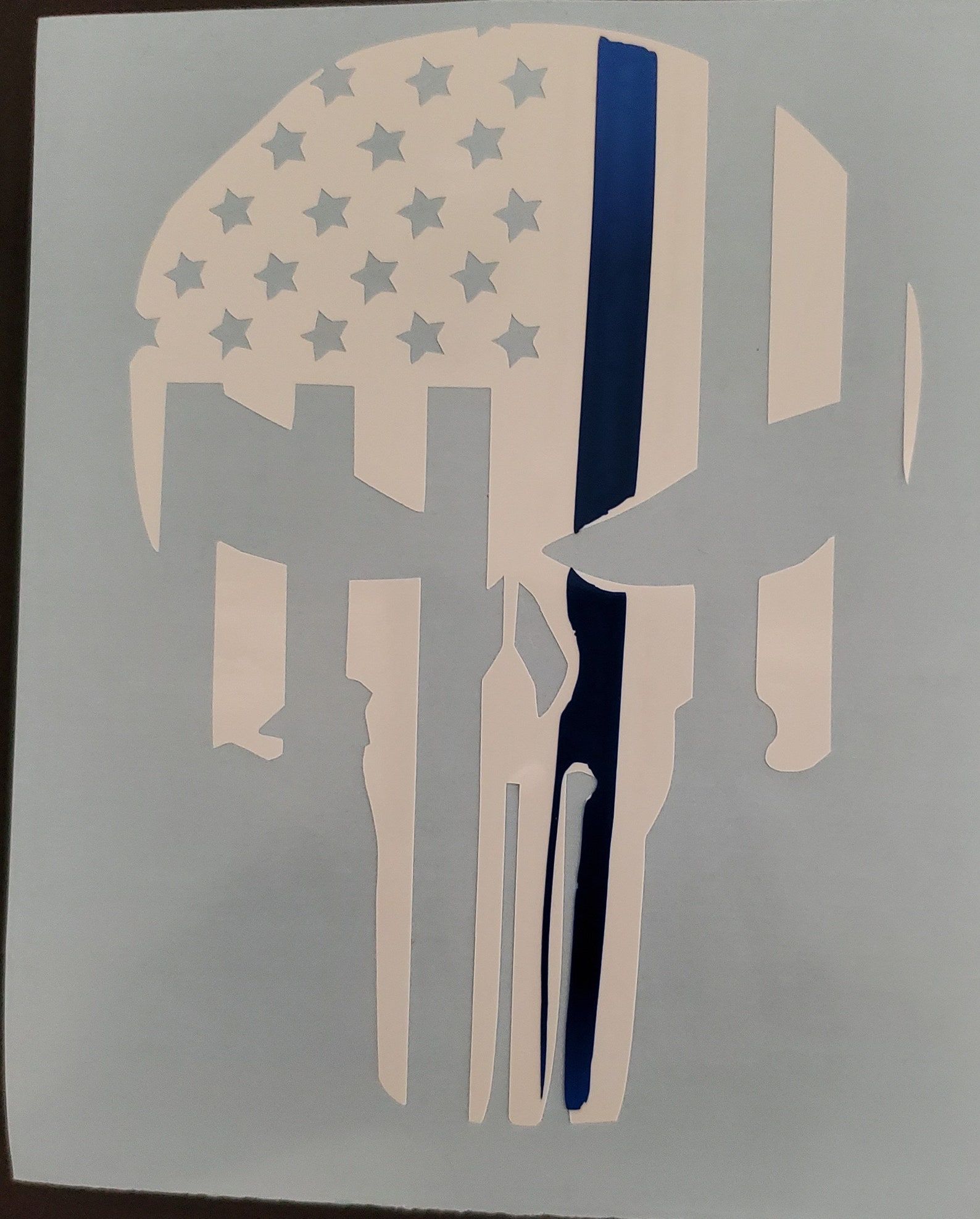 Vinyl decal Police skull Free shipping | Etsy