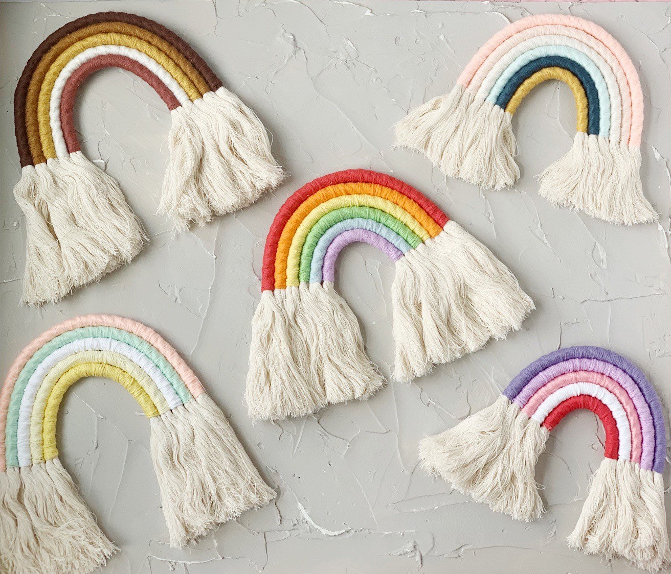 Traditional Rainbow Nursery Decor. Fiber Art Rainbow. Rainbow Wall ...