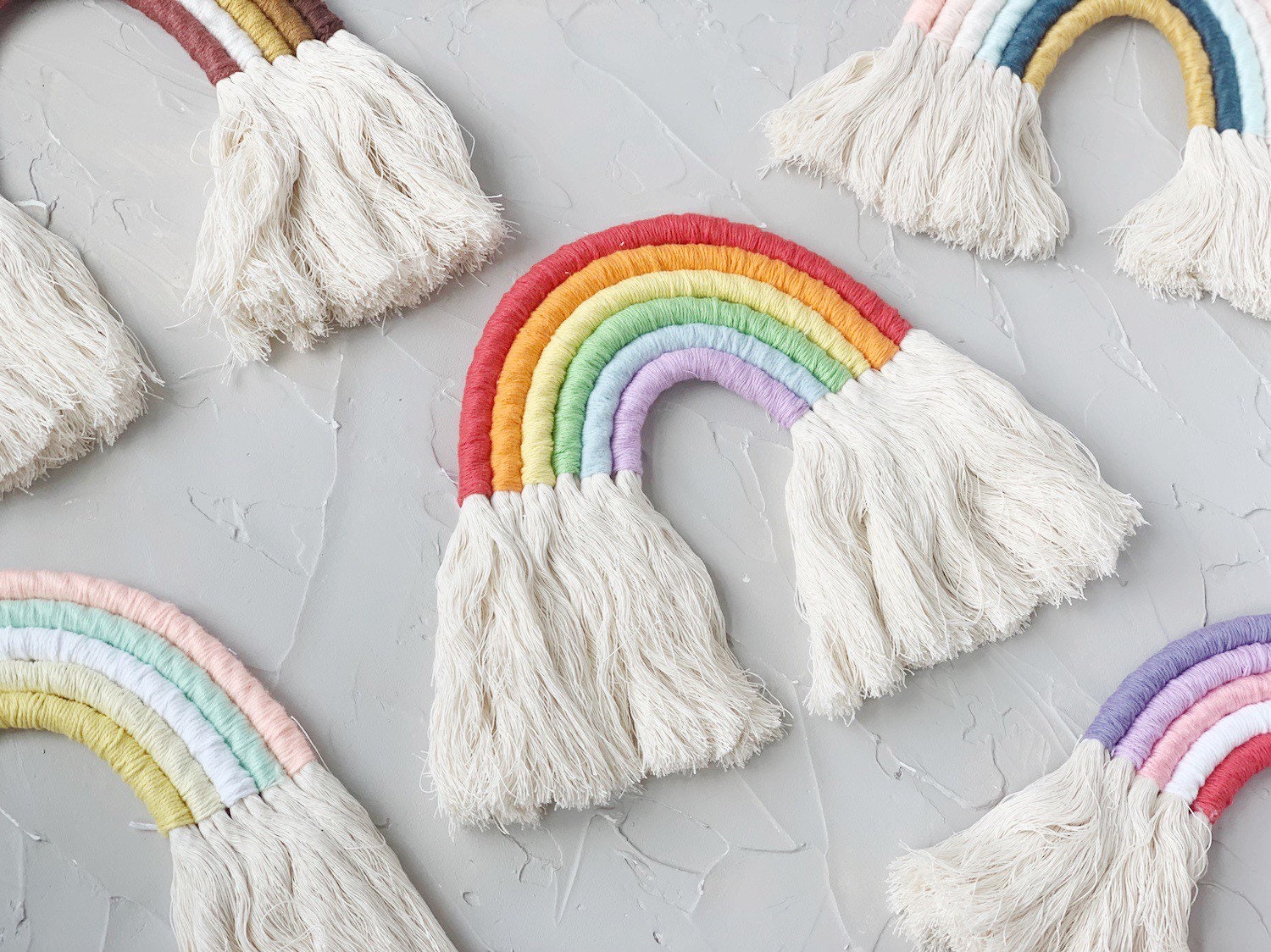 Traditional Rainbow Nursery Decor. Fiber Art Rainbow. Rainbow Wall ...