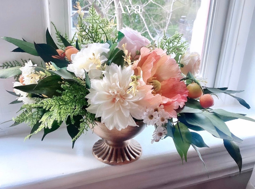 Summer Citrus Arrangement, Summer Table Arrangement, Spring Arrangement ...