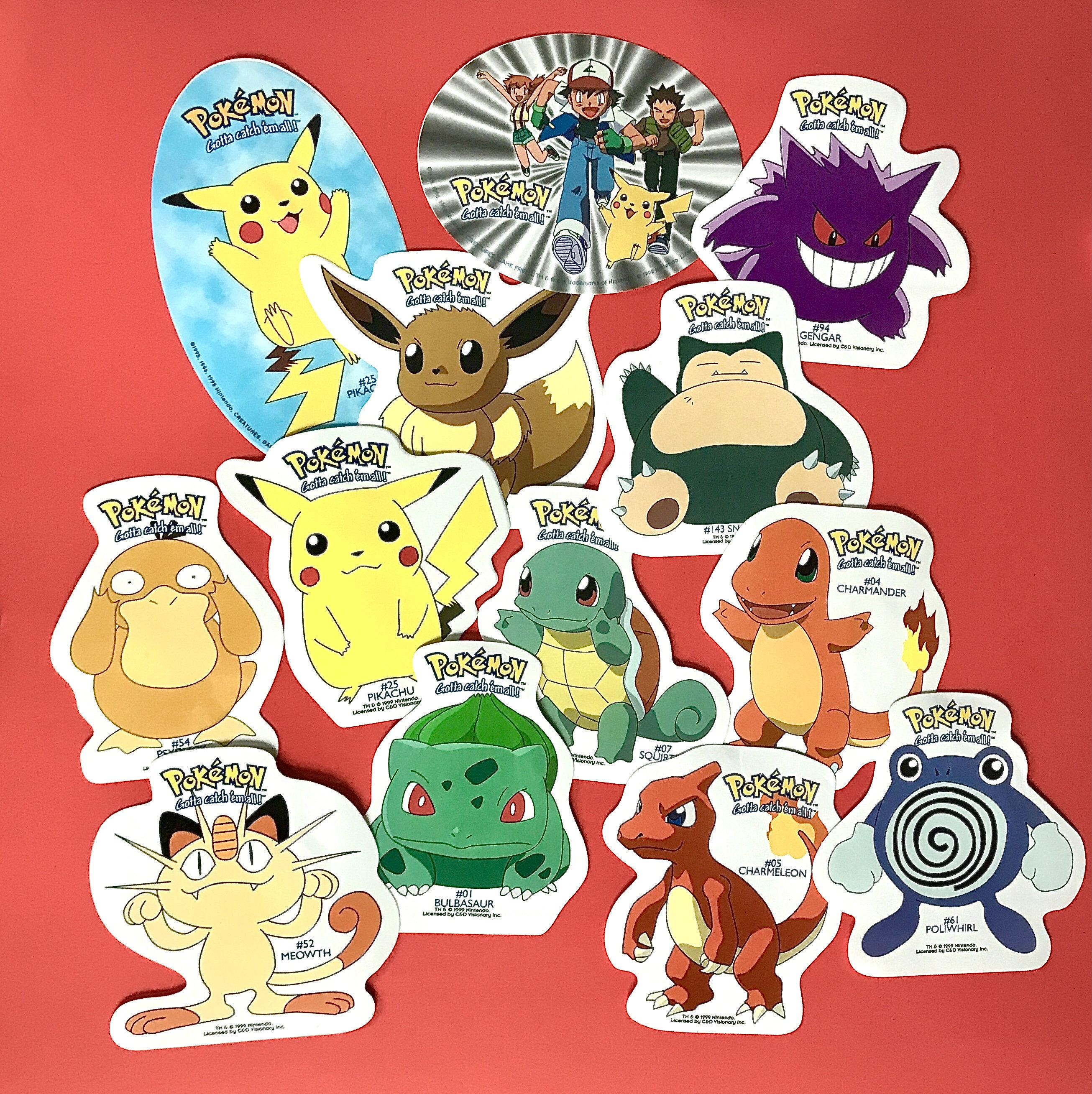 Stickers Paper Cute Sticker POKEMON VINYL STICKER Gift for Pokemon Fan ...