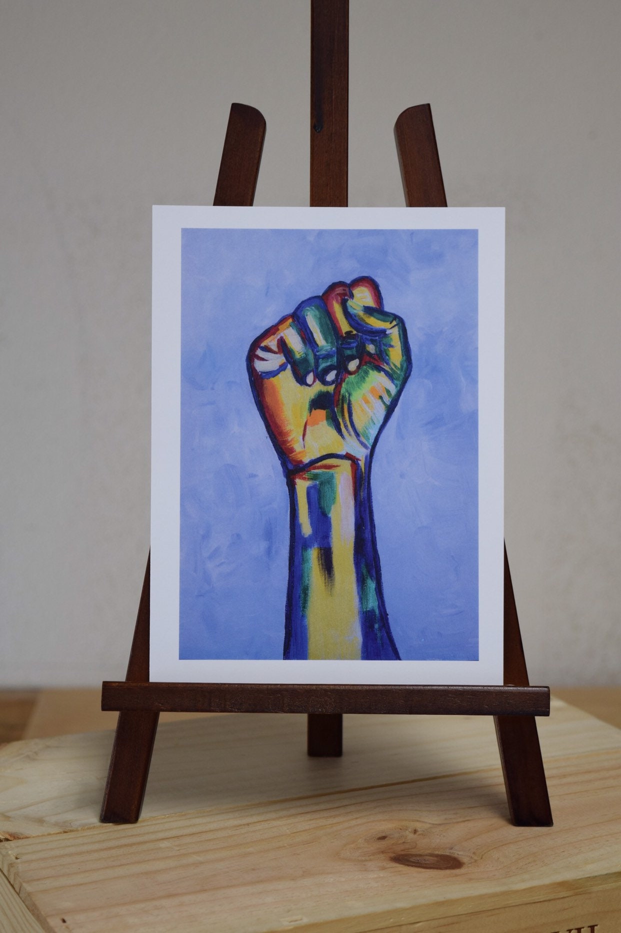 Rainbow Resist Fist, LGBTQ Art, Rainbow Fist Print, Rainbow Resist ...