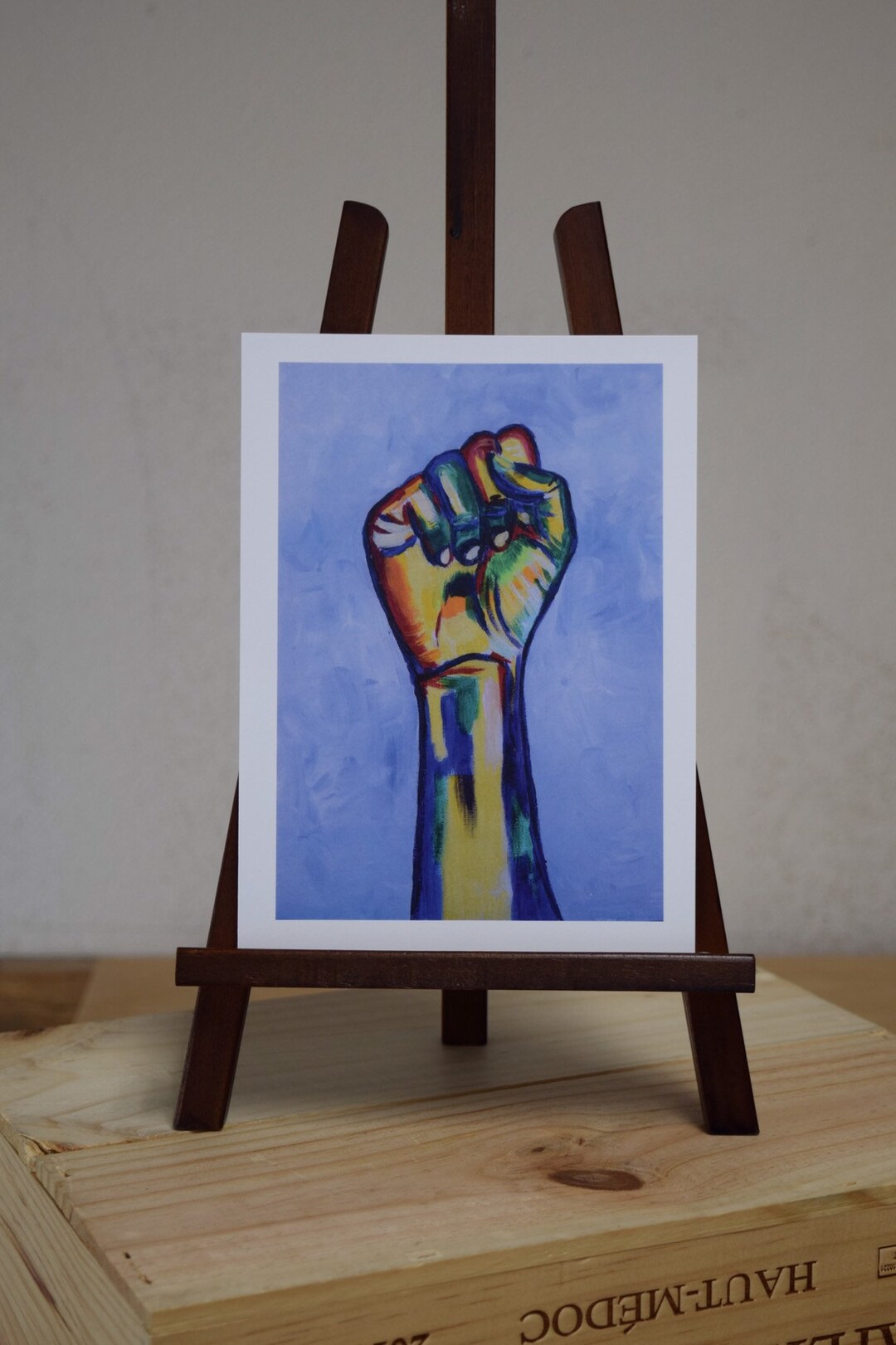 Rainbow Resist Fist, LGBTQ Art, Rainbow Fist Print, Rainbow Resist ...