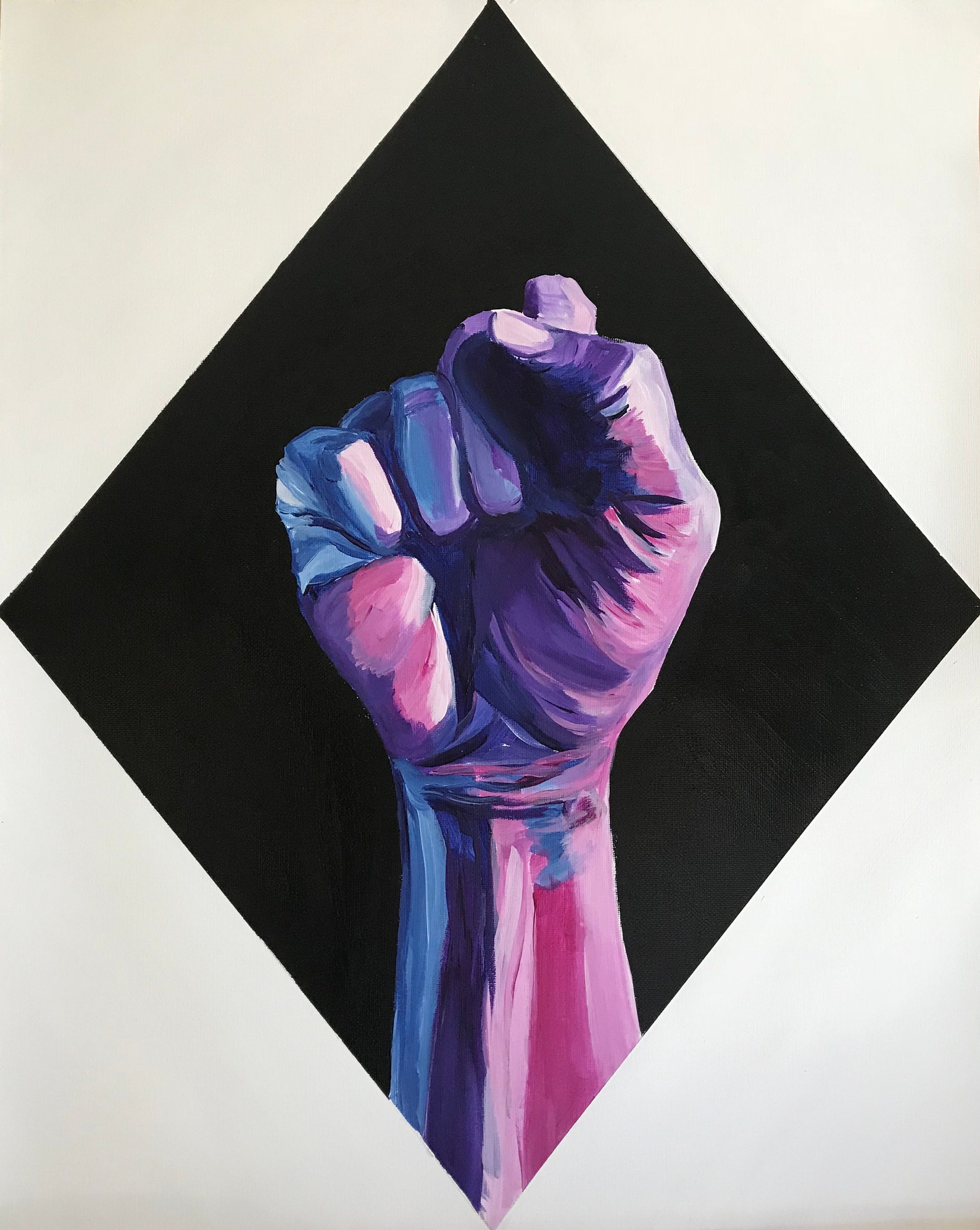 Resist Fist Print, Bisexual Pride Colors Resist Fist - Etsy