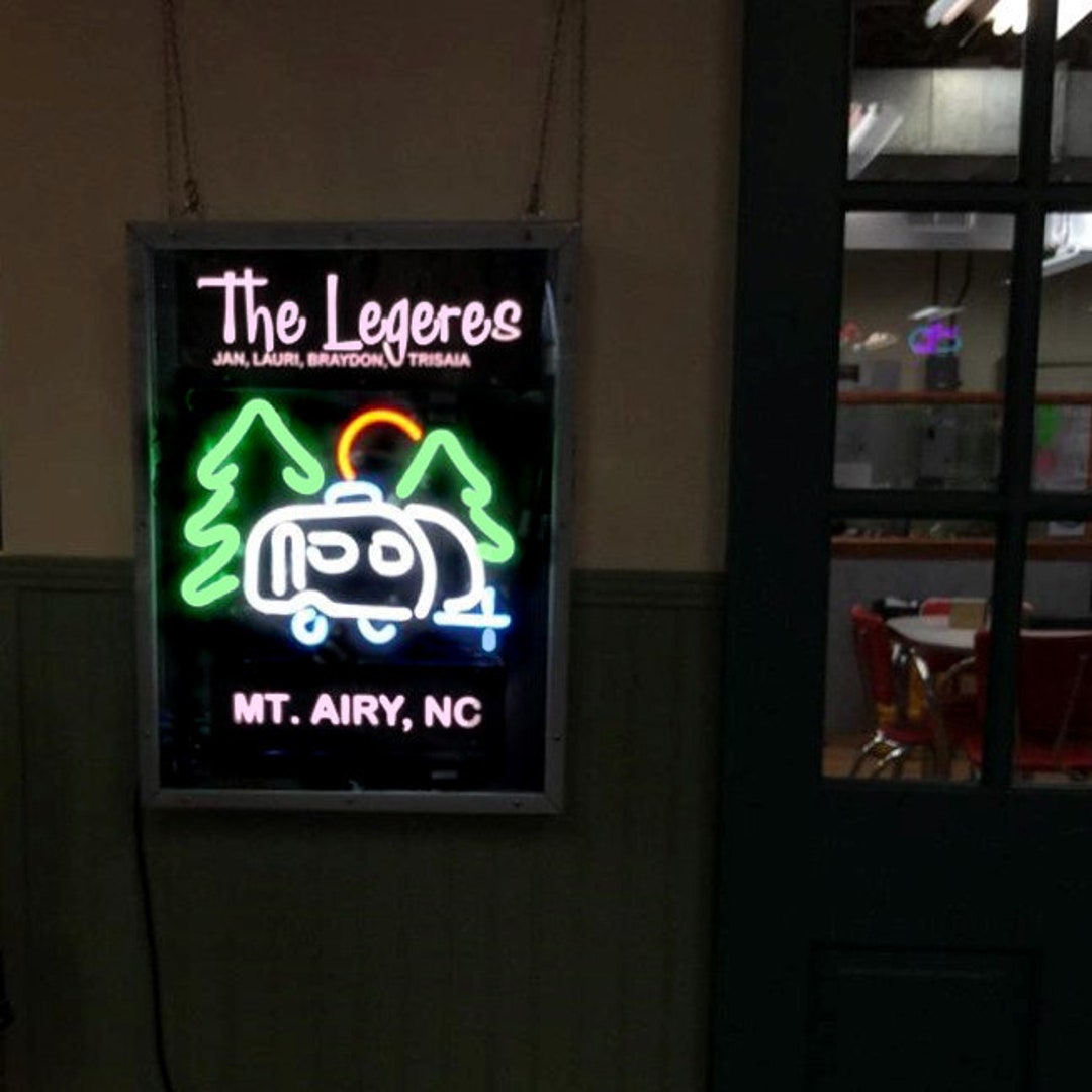 Personalized RV Camping Neon Sign Campground Travel Camper Trailer - Etsy