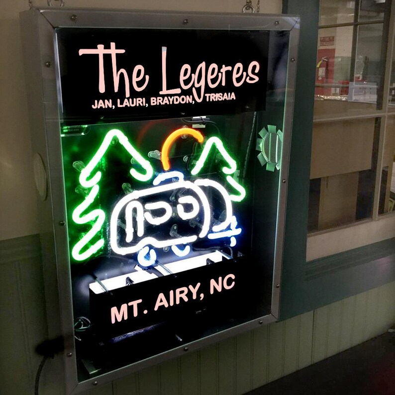 Personalized RV Camping Neon Sign Campground Travel Camper Trailer - Etsy