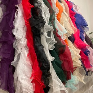 Pakistani Ruffle Dupatta Handmade Trendy Tissue/organza Long Dupatta ...