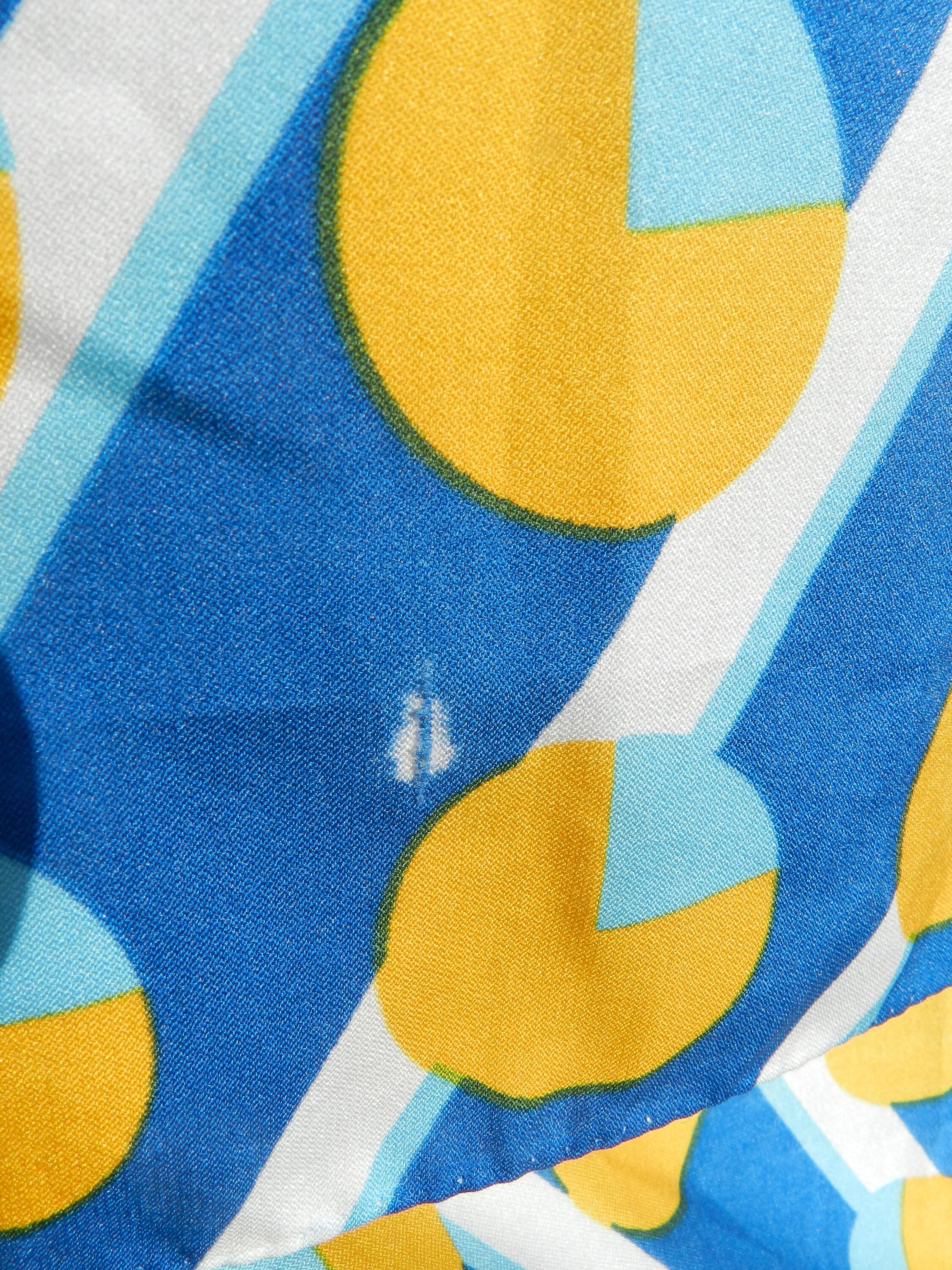 I.magnin & Co. Vintage Yellow and Blue Dress With Geometric Pac-man ...
